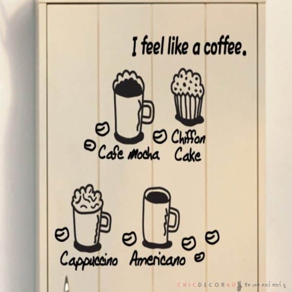 สติ๊กเกอร์กาแฟ LSF-032 I Feel Like Coffee 2 กาแฟ 2 - chicdecor4u ...