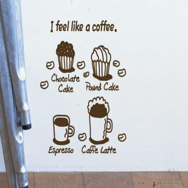 LSF-031 I Feel Like Coffee 1 กาแฟ 1 - chicdecor4u สติ๊กเกอร์แต่งบ้าน ...